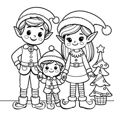 Desenho de Duende feminina no seu renas para imprimir (PDF grátis ...